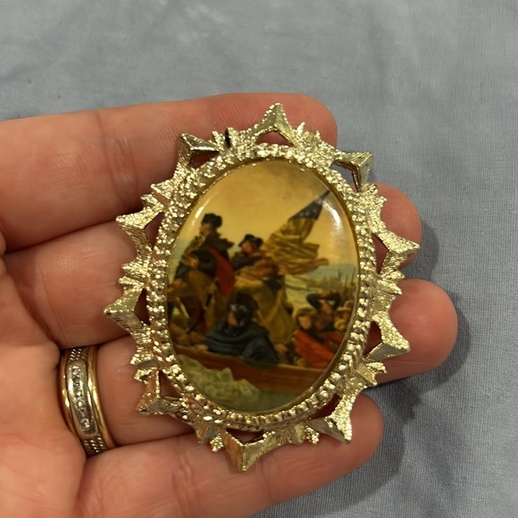 George Washington Crossing | Jewelry | Vintage Gold Tone George ...